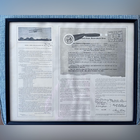 Art | Us Army Signal Corps Orville Wright 198 Airplane Advertisement ...
